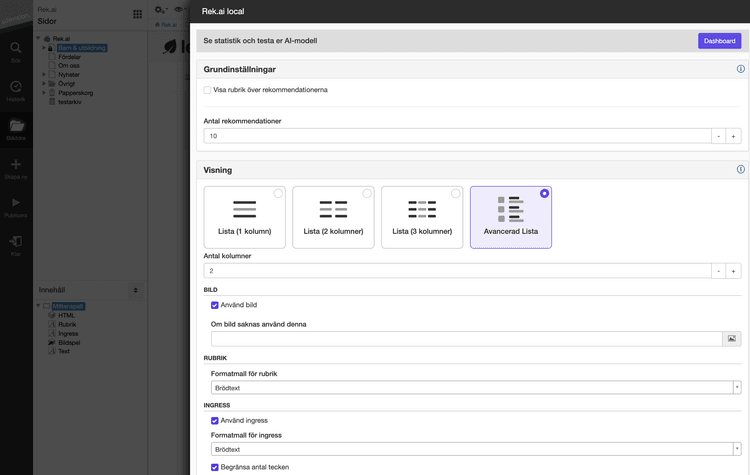 Vår produkt - Personalisering - Rek.ai